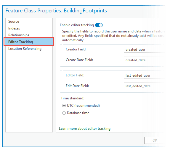 Enable Or Disable Editor Tracking ArcGIS Pro Documentation